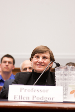Professor Ellen Podgor testifying before Congress.