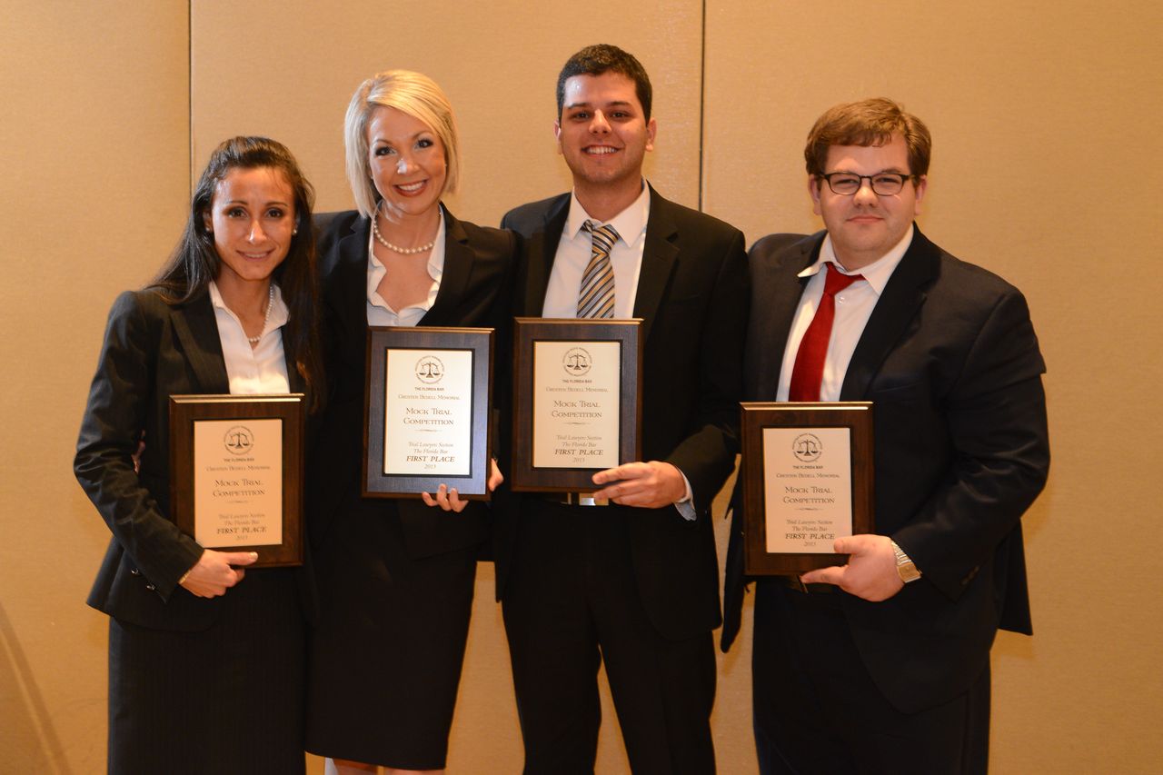 The Stetson Trial Team won first place at the Florida Bar Chester Bedell Mock Trial Competition ...