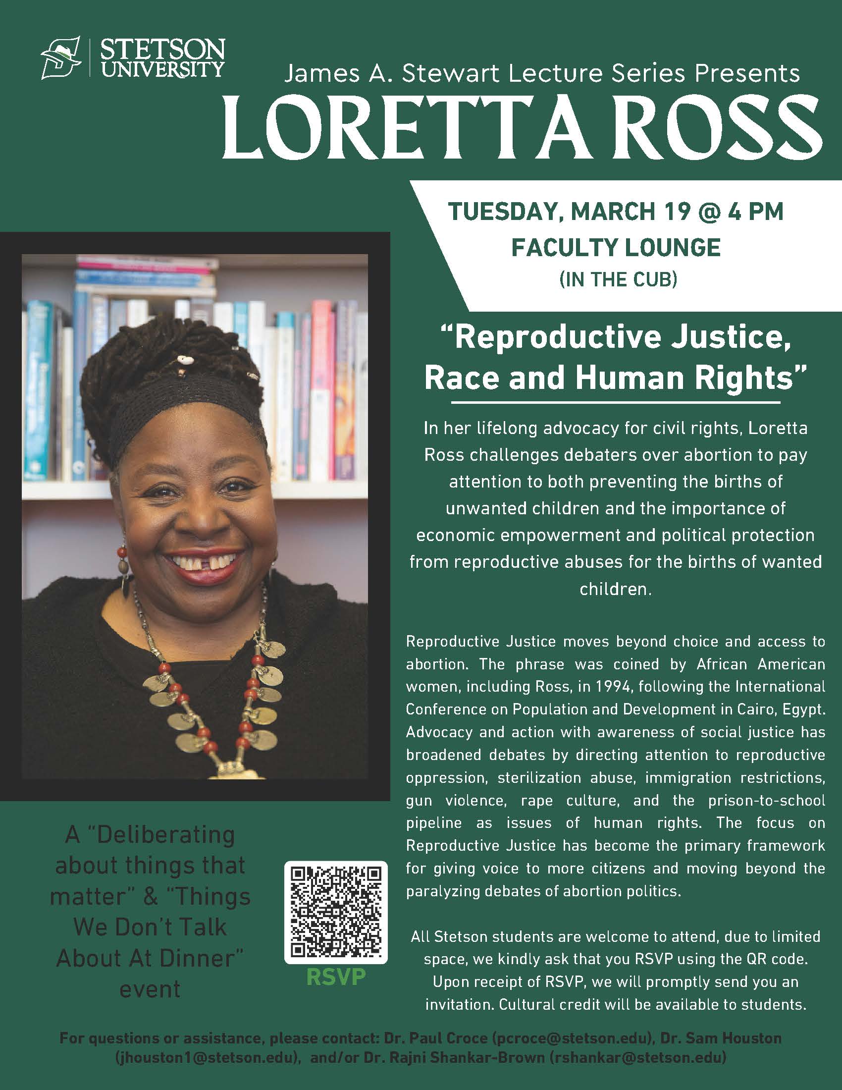 Activist, Scholar Loretta Ross to host Stetson Stewart Lecture, March ...
